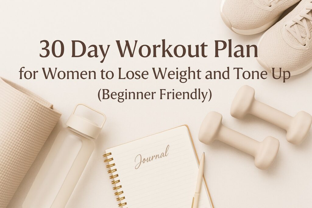 30 Day Workout Plan for Women to Lose Weight and Tone Up (Beginner ...